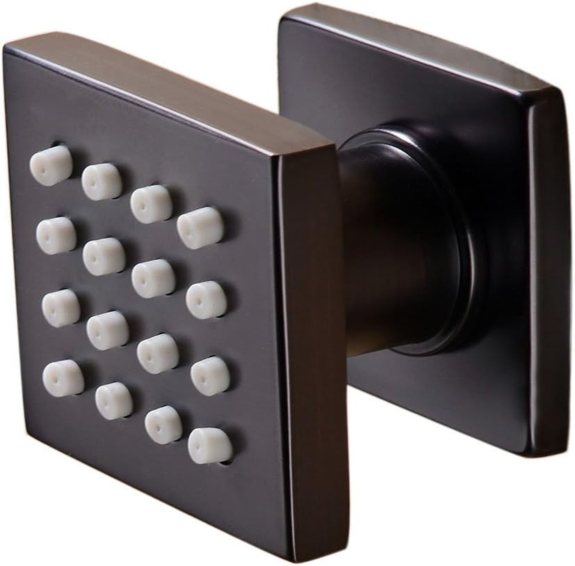 Square Solid Brass Body Jet Shower Spray Adjustable Massage Spa Side ...