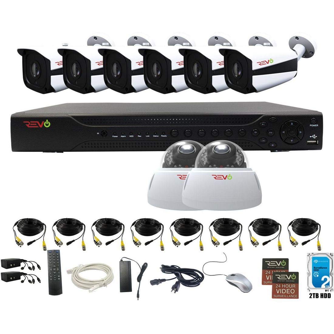 Buy Revo America Aero HD 16 Ch Five Megapixel DVR, 2TB HDD & 8X 5 ...