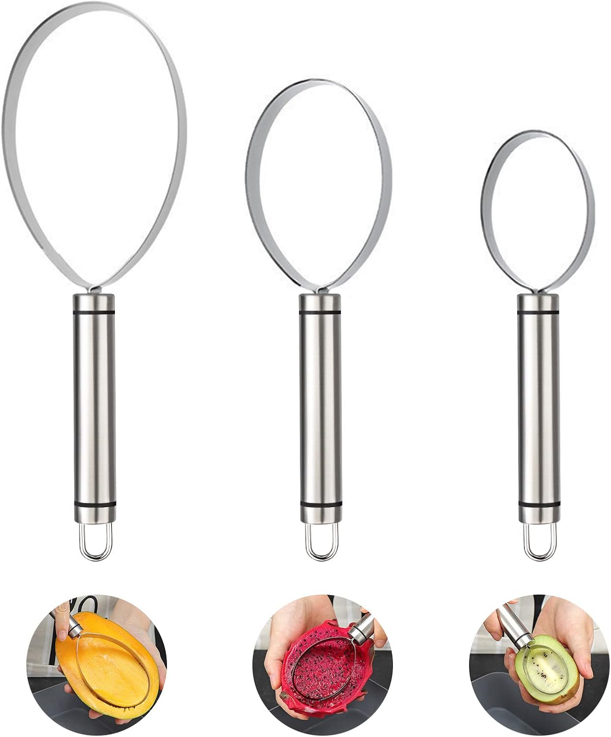 Amazon.com: SanKitc 3 Pcs Fruit Splitter Set, Different Sizes Stainless ...