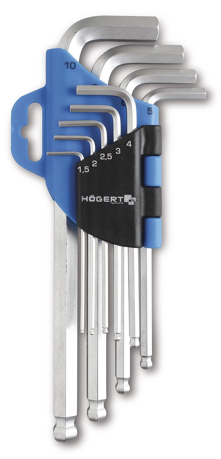 Hogert Technik Germany 9- piece hex keys set, CrV steel : Amazon.in ...