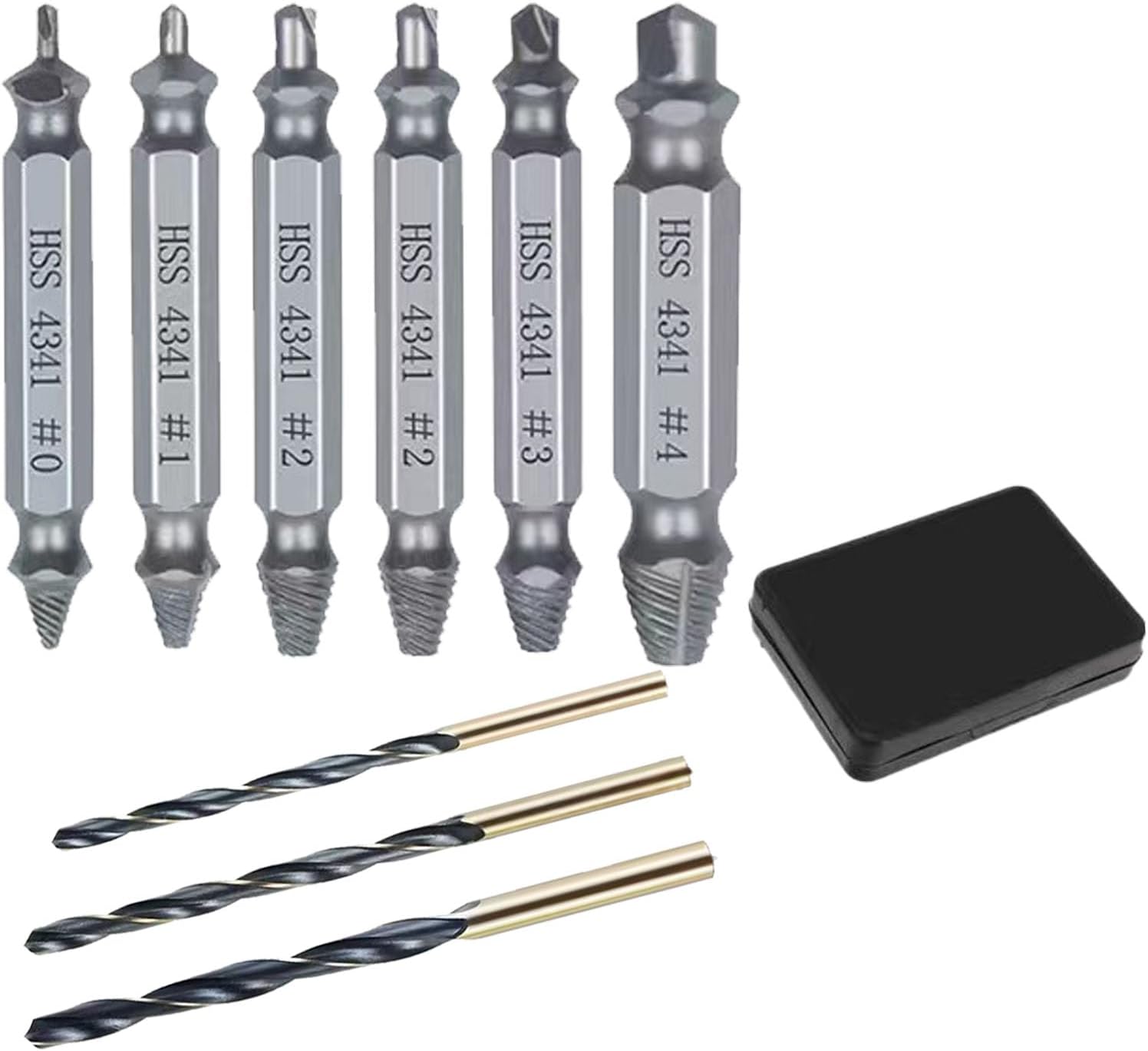LOXICEN Screw Extractor Set Stripped Screw Extractor Bolt Extractor Kit ...