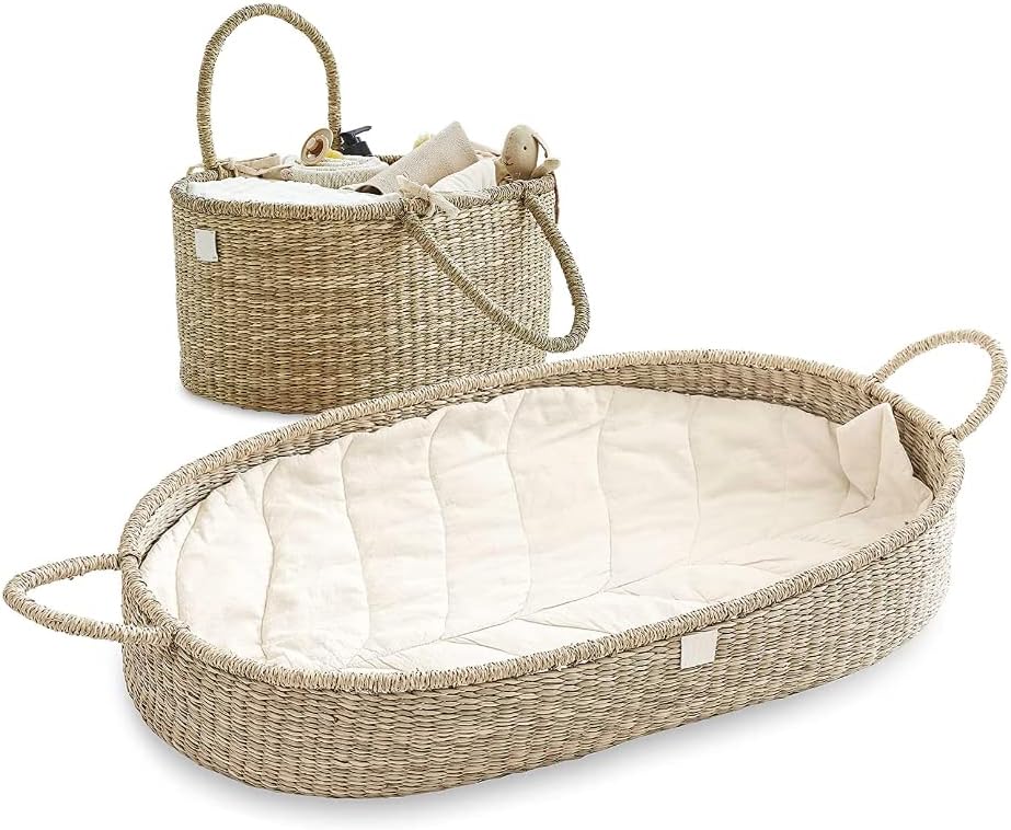 Amazon.com : BEBE BASK Premium Nursery Bundle - Matching Baby Changing ...