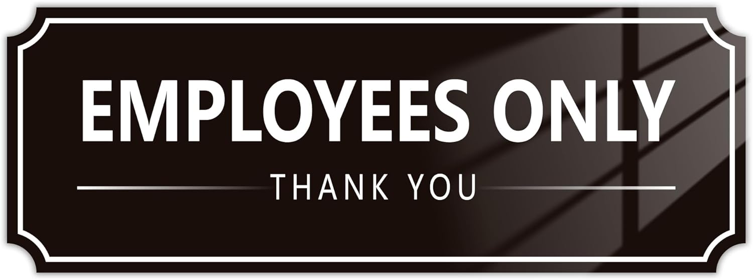 Amazon.com : Employees Only Sign Sticker for Door，Self-Adhesive ...