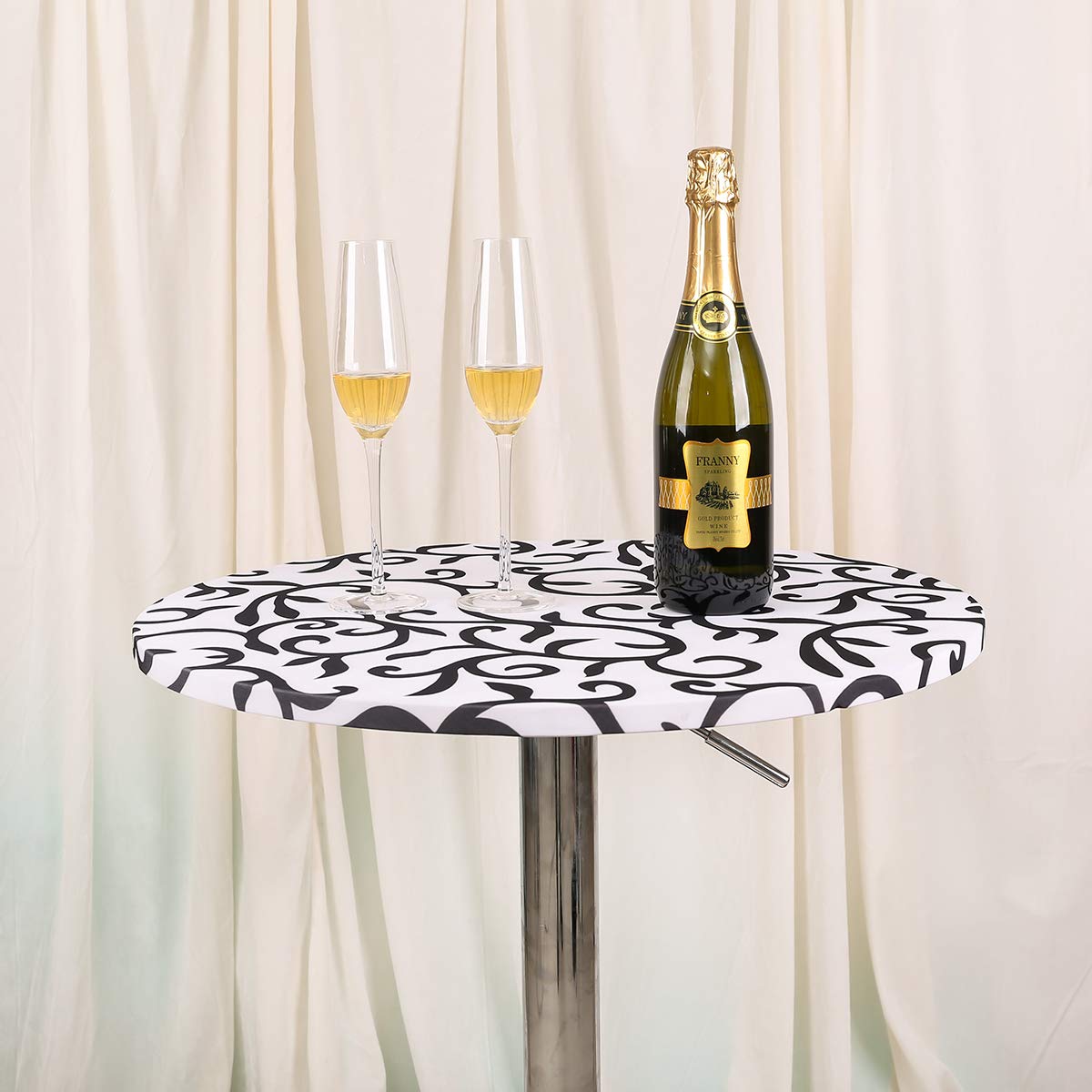 Snapklik.com : JISEN Cocktail Spandex Round Tablecloth Fitted ...