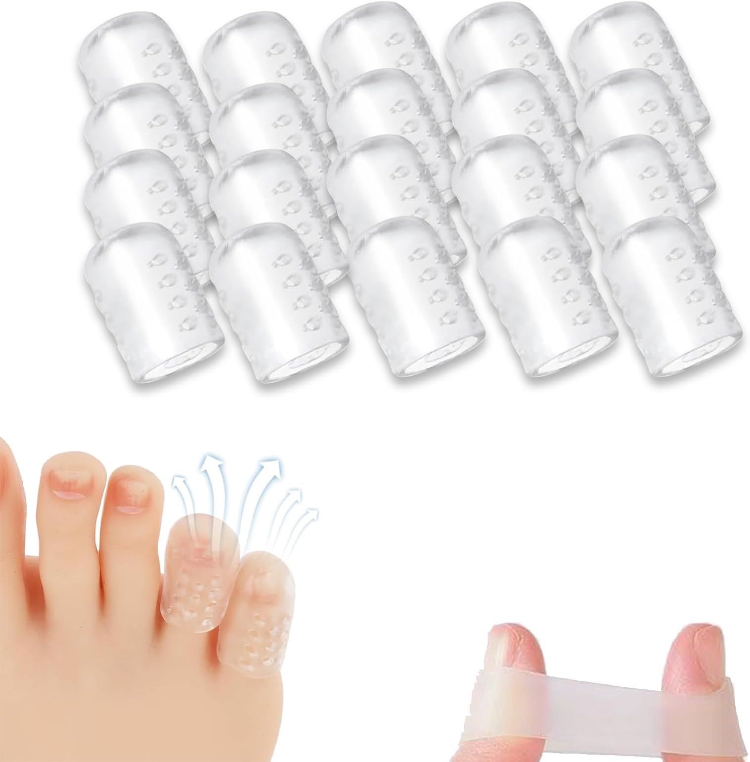 Amazon.com: Silicone Anti-Friction Toe Protector, Silicone Toe ...