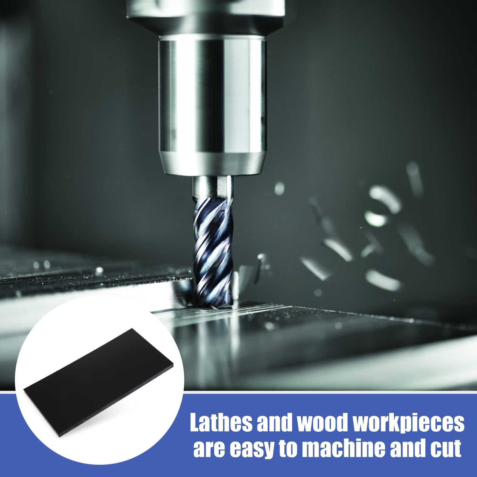 Snapklik.com : 2 Pcs HDPE Plastic Sheet, HDPE Sheet 1/2" Thick, Size 6 ...