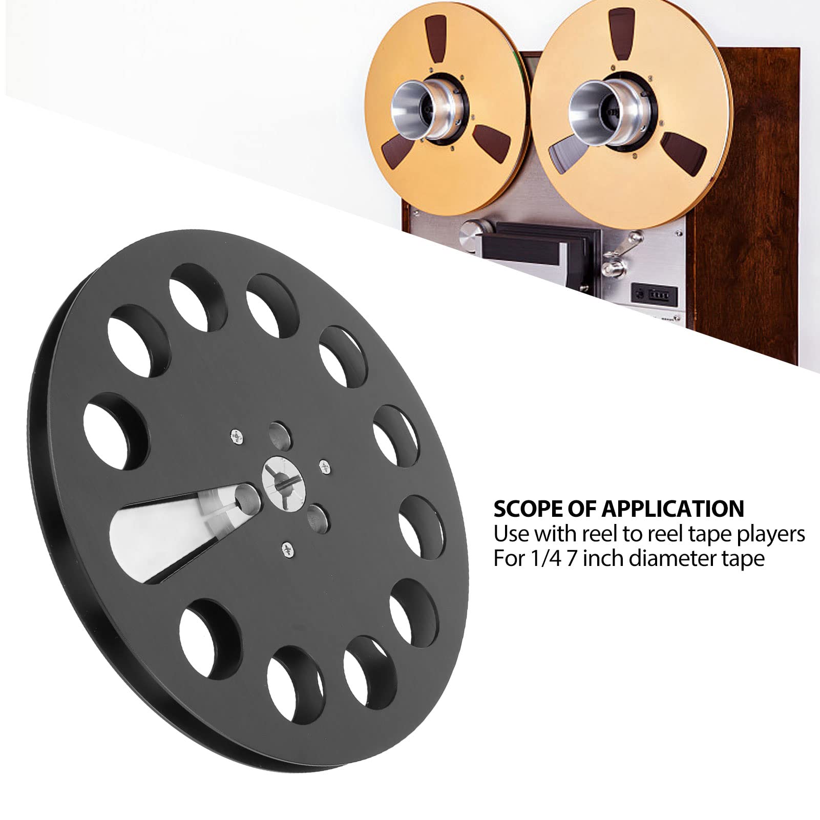 7 Inch Open Reel Hub 7-Inch Empty Tape Reel (1/4") - Aluminum Alloy NAB ...