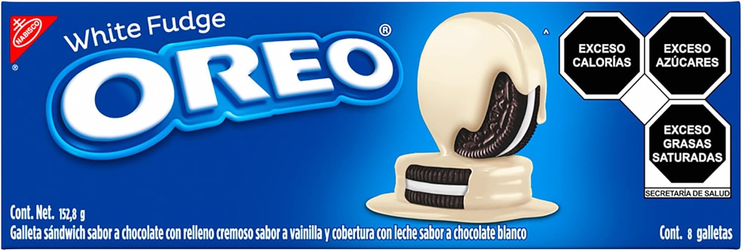 Oreo Galletas White Fudge Sabor Chocolate Cubiertas de Chocolate Blanco ...