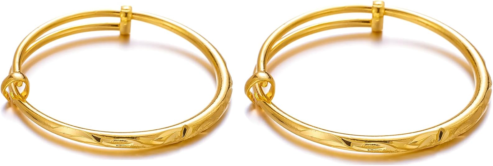 Amazon.com: Ethlyn 2pcs/lot 18K Gold Plated Mini Size Bracelets for ...