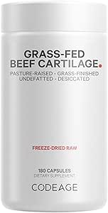 Amazon.com: Codeage Grass Fed Beef Cartilage Supplement - Freeze Dried ...