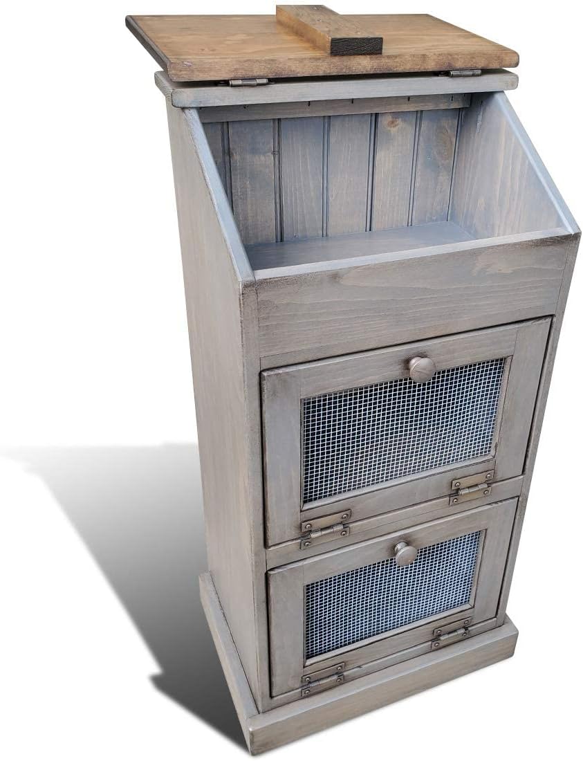 Amazon.com: Peaceful Classics Potato Storage Wood Box, Wooden Bread ...