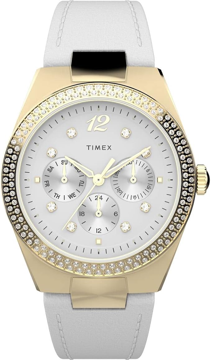 Amazon.com: Timex Women's Simone Multifunction 38mm Watch - White Strap ...