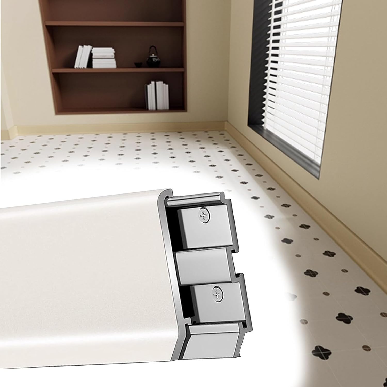 Aluminium Alloy Baseboard Molding Panel For Tile/Wood/Concrete Walls, 1 ...