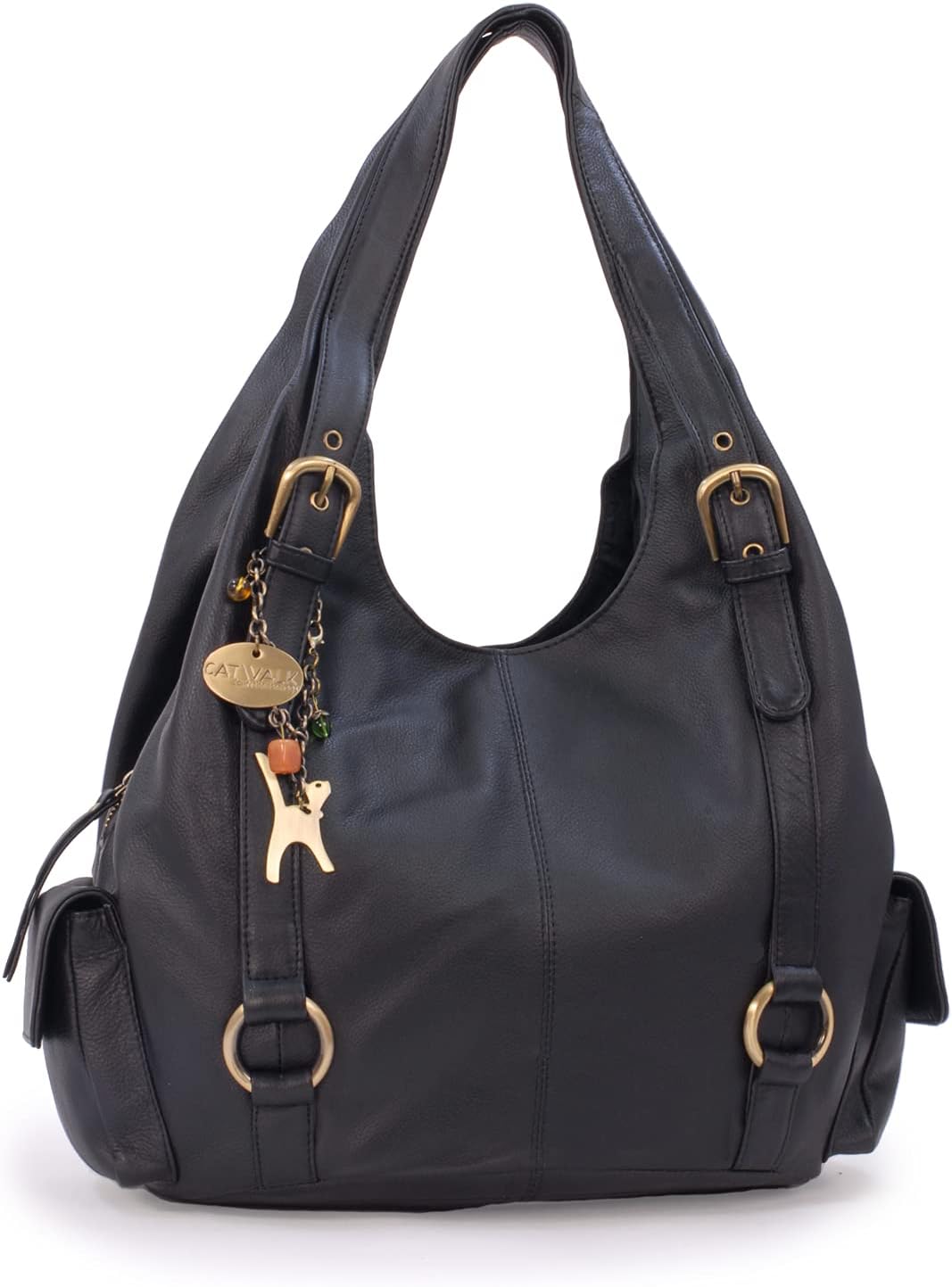 Catwalk Collection Handbags - Damen Leder Schultertasche ...