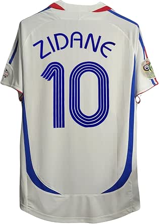 Amazon.com: Zidane 2006 Retro Soccer Jersey for Men Fan Version (US ...