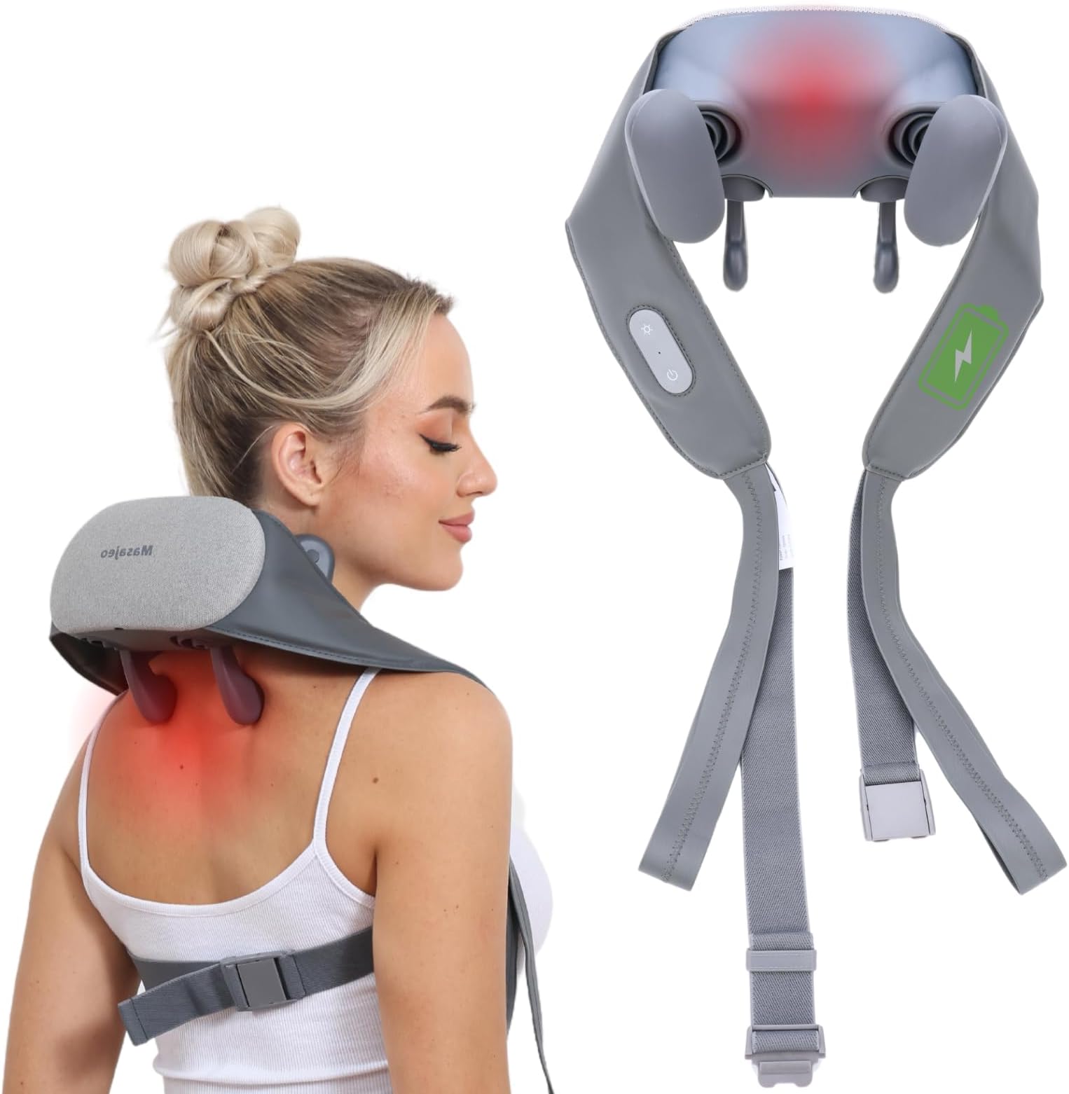 Amazon.com: Neck Massager for Pain Relief Deep Tissue, Shiatsu Neck and ...