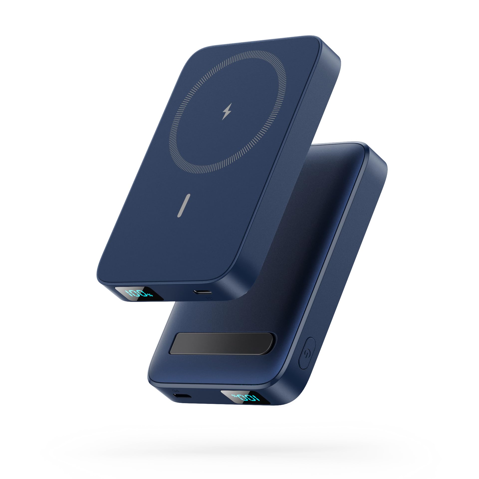 Magnetic Portable Charger 10800mAh Wireless Power Bank with Foldable ...