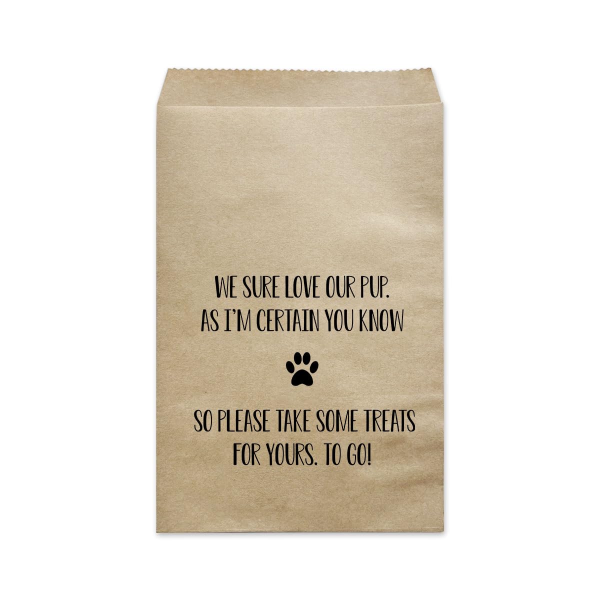 Amazon.com : MAGJUCHE Dog Treat Favor Bags, 50-Pack Kraft We Love Our ...