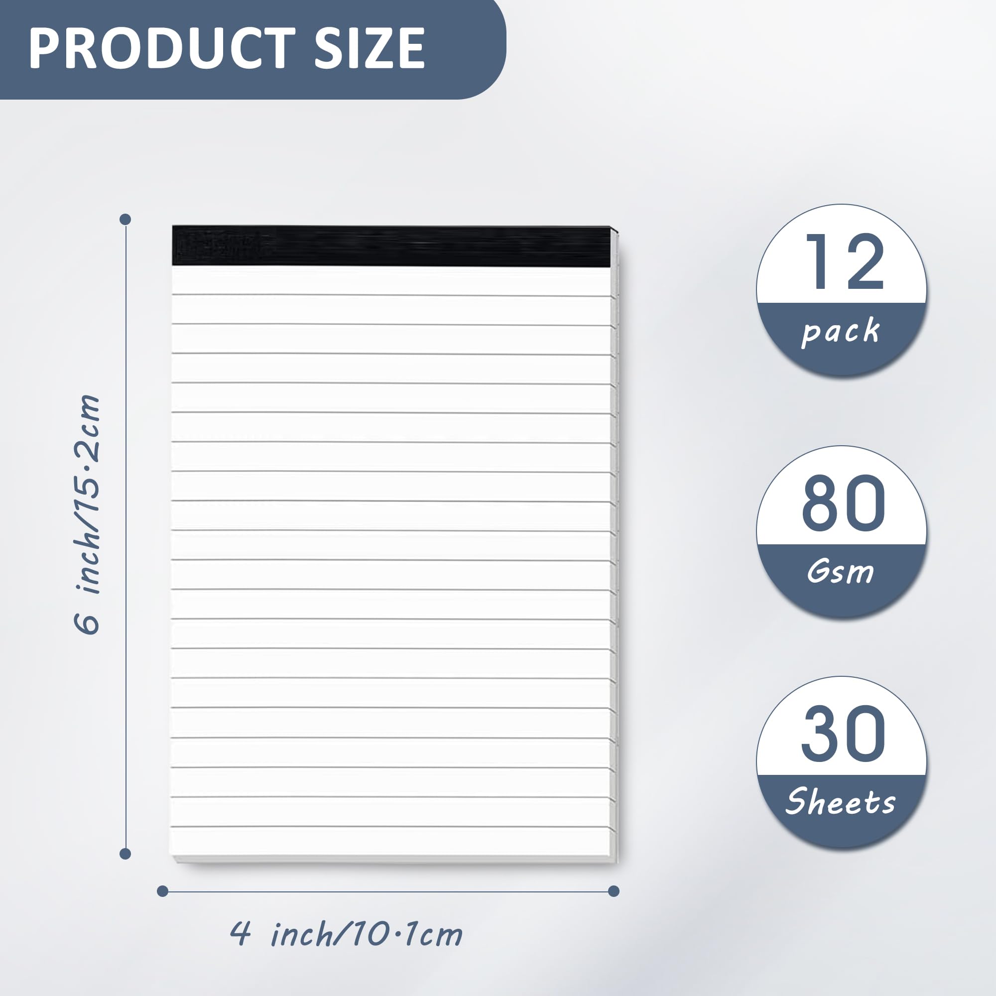 Snapklik.com : 12 Pack Note Pads 4 X 6 Inch Small Notepads For Business ...