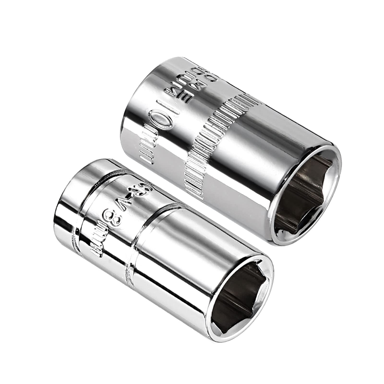 Amazon.com: uxcell 1/4-inch Drive by 8mm and 10mm Shallow Socket Set of ...