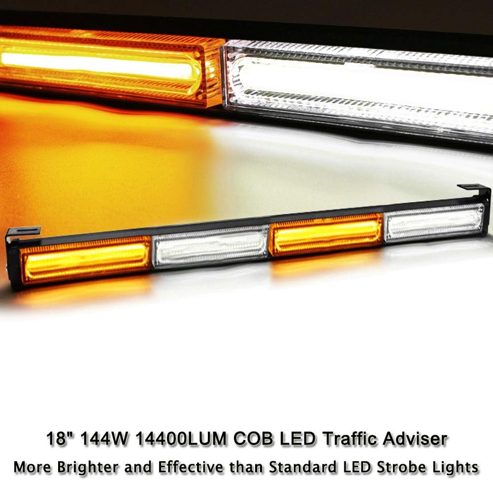Amazon.com: 17.5" 4 COB LED 13 Flashing Strobing Modes High Intensity ...