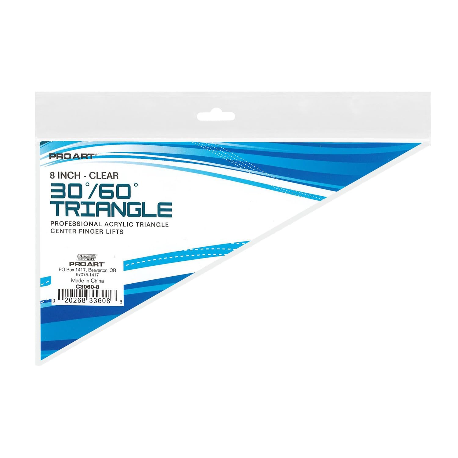 Amazon.com - Pro Art Drafting Triangle, 8-inch, 30/60 Degrees, Clear