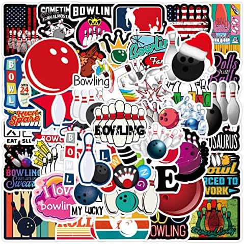 Amazon.com: 50 Pcs Bowling Stickers,Sports Stickers,Bowling Decorations ...