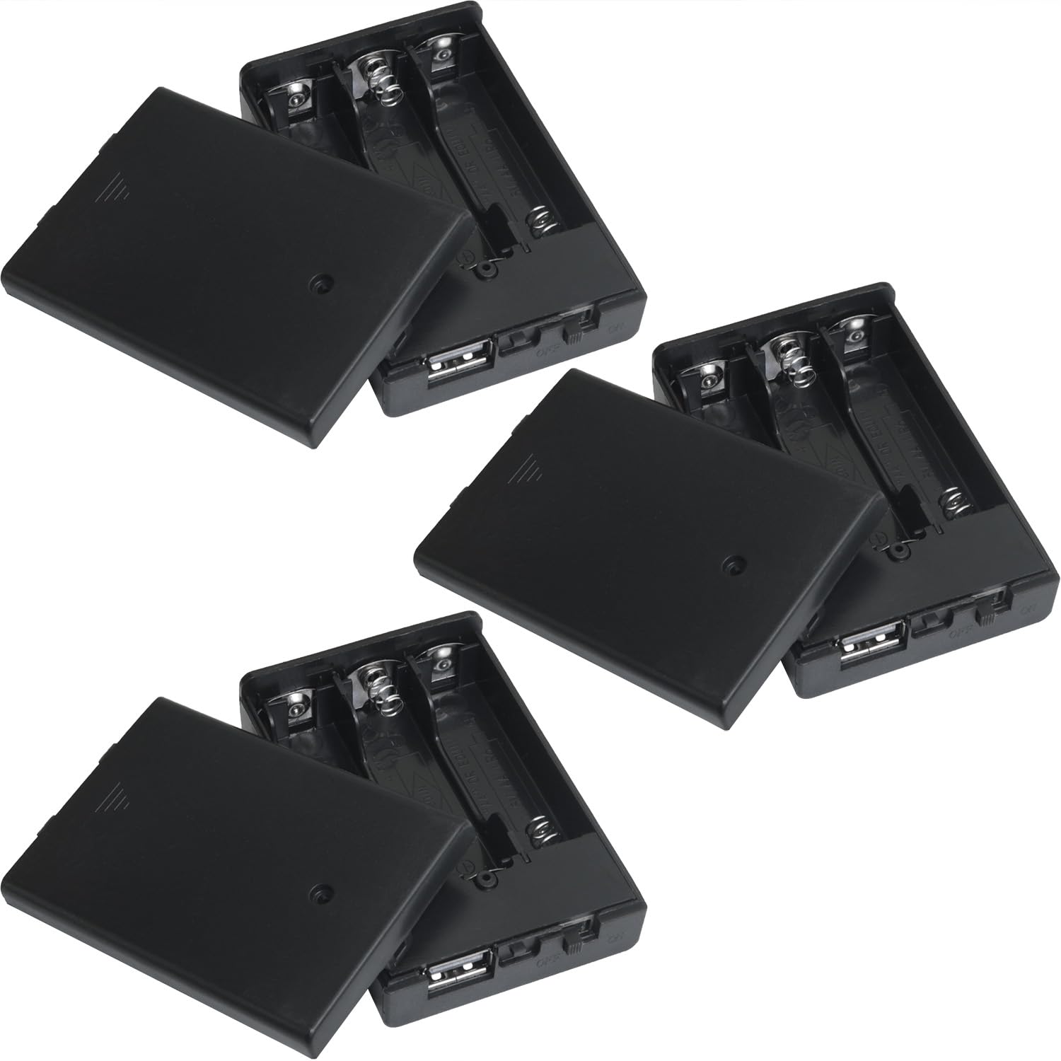 Amazon.com: LUORNG 3PCS 3 AA Battery Pack with Built-in USB with Switch ...