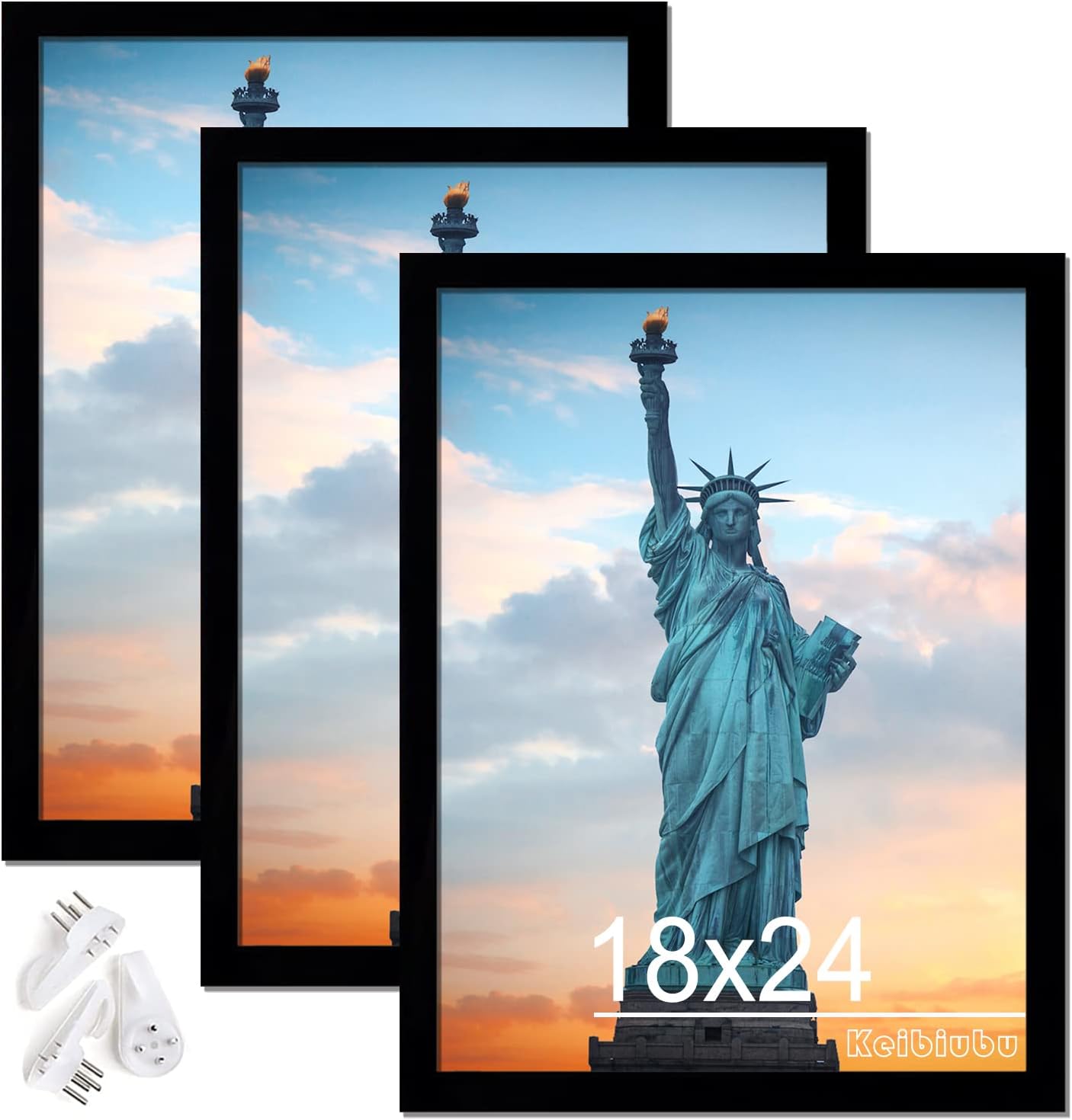 Amazon.com - keibiubu Black 18x24 Poster Frame Set of 3, High ...