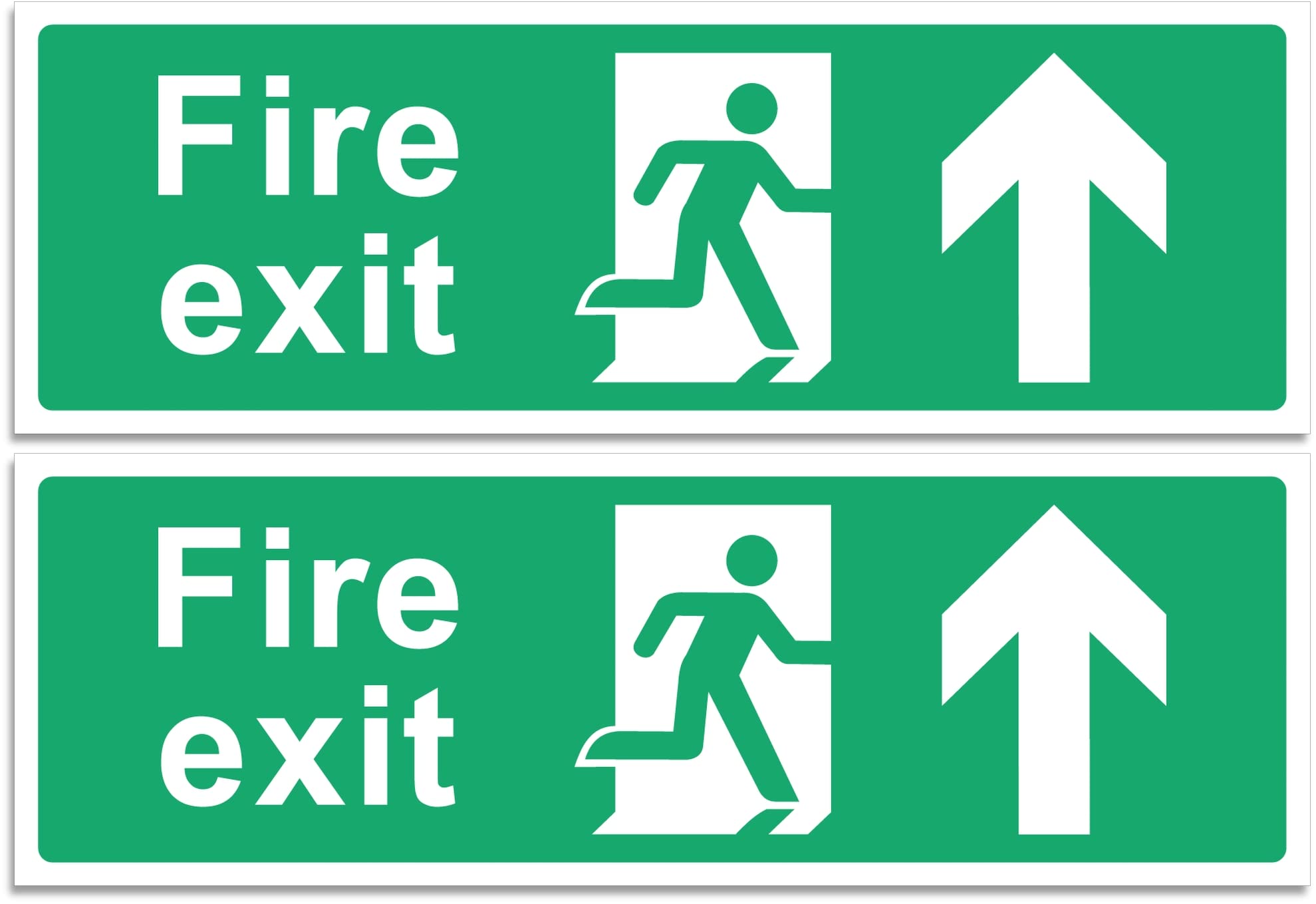 RubiGo 1/2/4/6 Pack of Fire Exit Sign (UP ARROW) Fire Signs Self ...