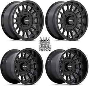 Amazon.com: KMC Impact 15x7/15x10 Wheels Black Can-Am Commander ...