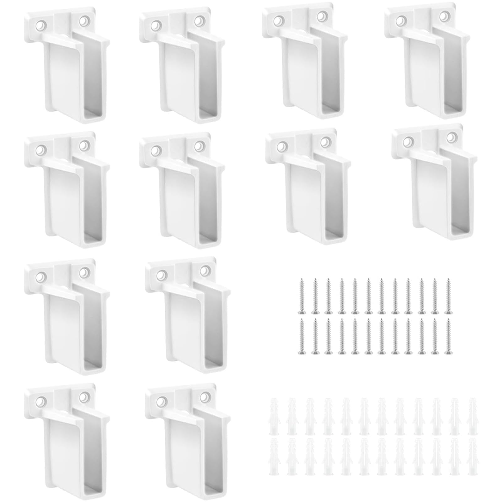 Snapklik.com : 8 Pack Wire Shelf End Brackets,Heavy Duty White Plastic ...