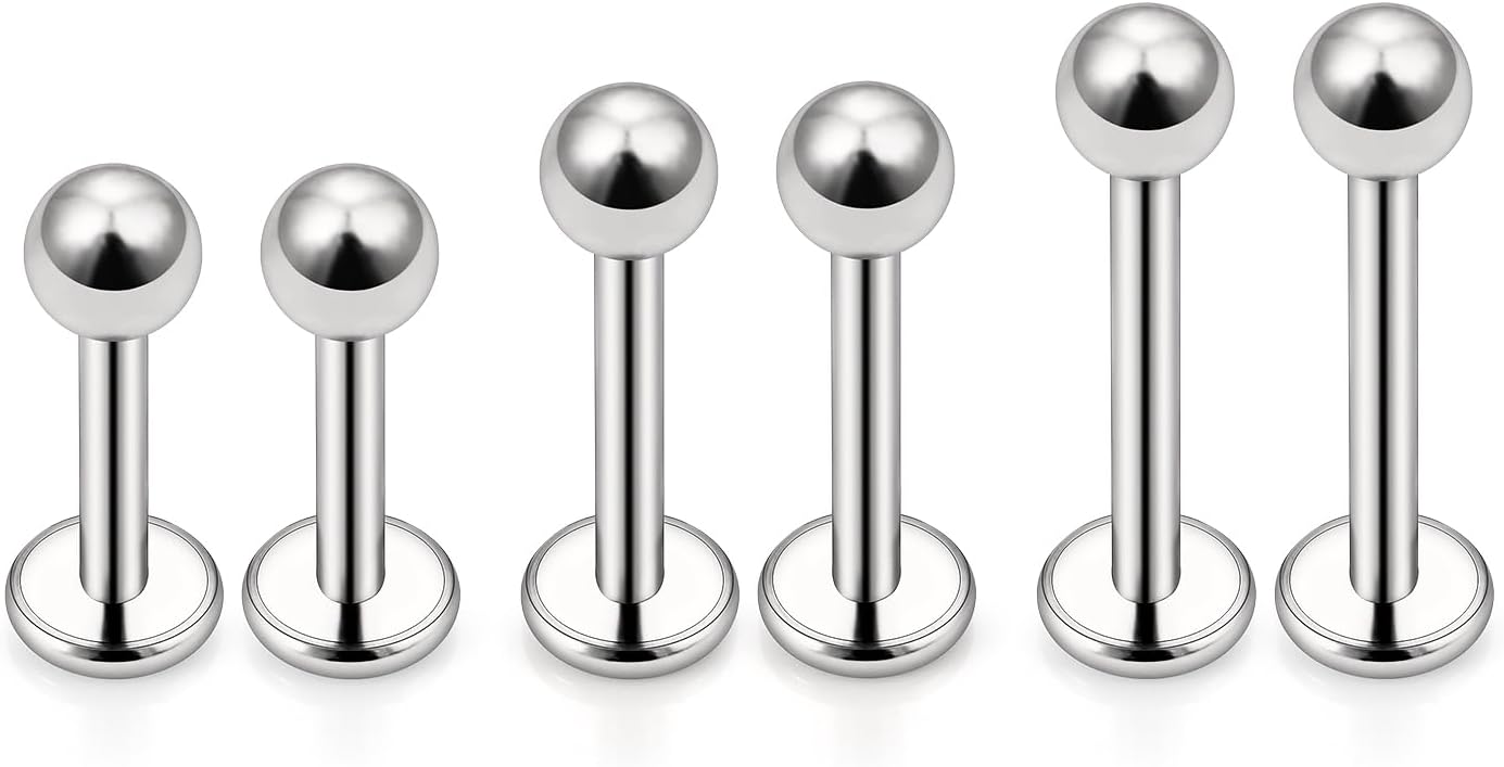 Amazon.com: Lcolyoli G23 Titanium Lip Rings 16G Labret Jewelry Medusa ...