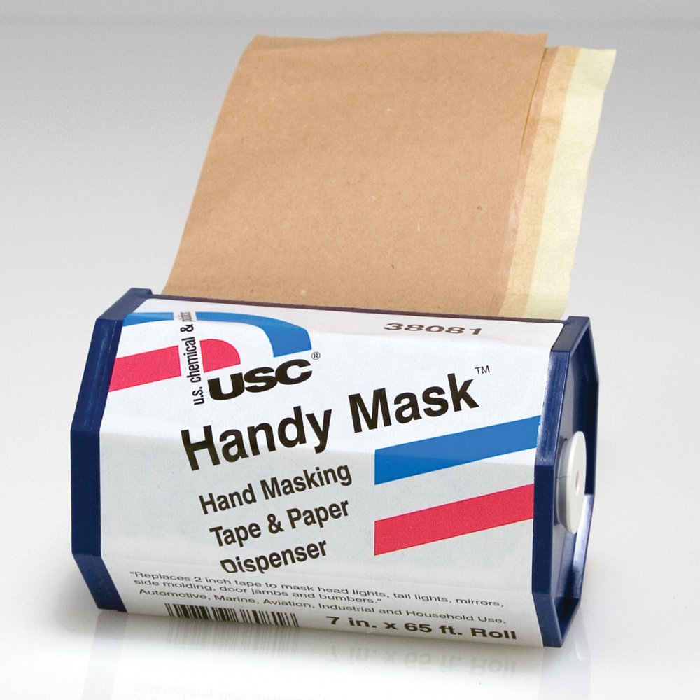 U.S. Chemical & Plastics Handy Mask Hand Masking Tape & Paper 12 Pk ...