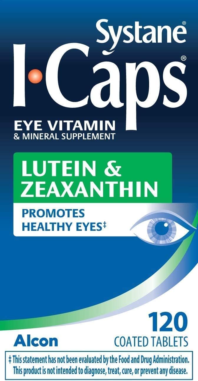 Amazon.com: ICAPS Lutein & Zeaxanthin Tablets 120 Tablets (Pack of 2 ...