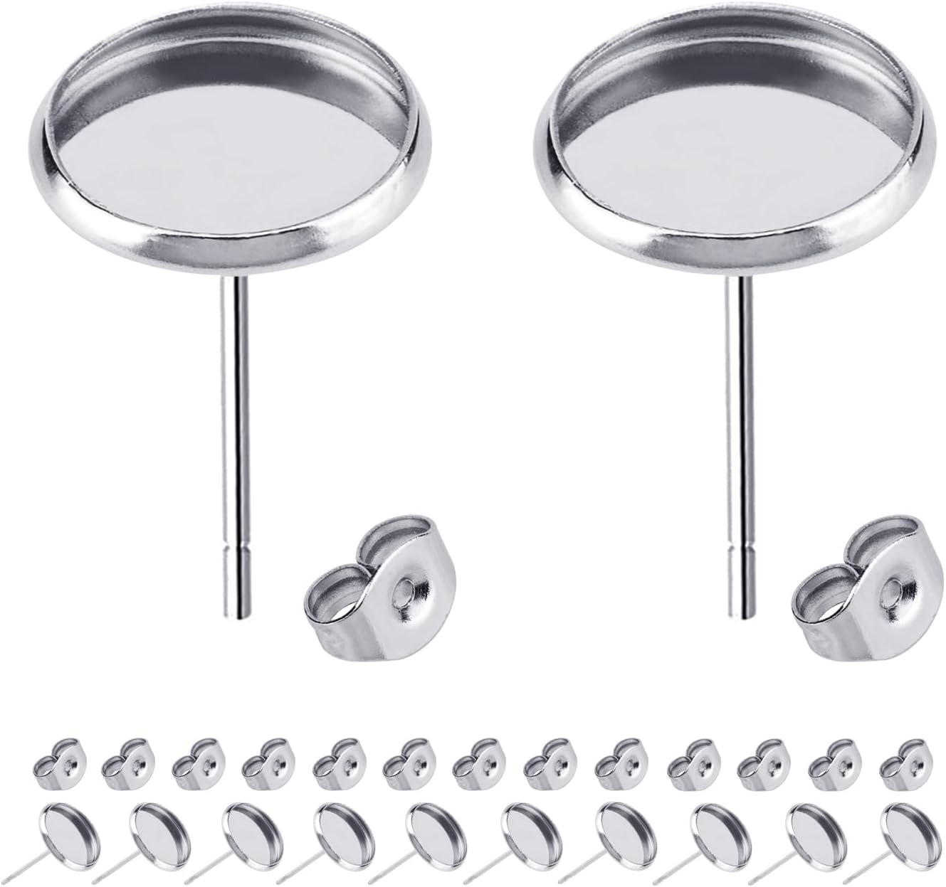 Amazon.com: BEADNOVA Cabochon Setting Post 60pcs Blank Earring Studs ...