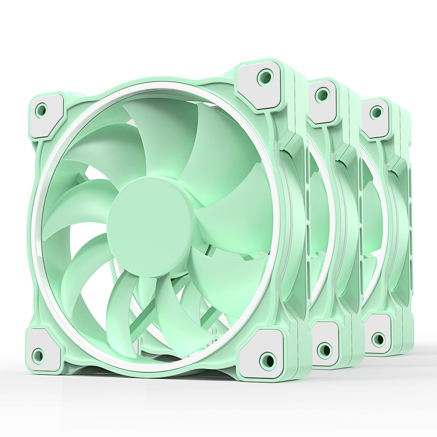Amazon.com: ID-COOLING ZF-12025-TRIO Mint Green 120mm Case Fan 3 Pack ...