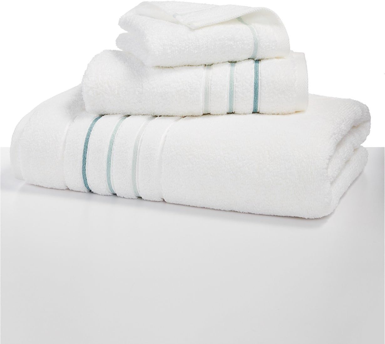 Amazon.com: Hotel Collection Ultimate Borderline Bath Towel 30 x 56 ...