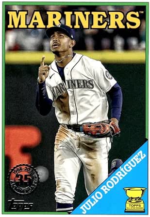 Amazon.com: 2023 TOPPS 1988 BASEBALL SERIES 2#2T88-32 JULIO RODRIGUEZ ...