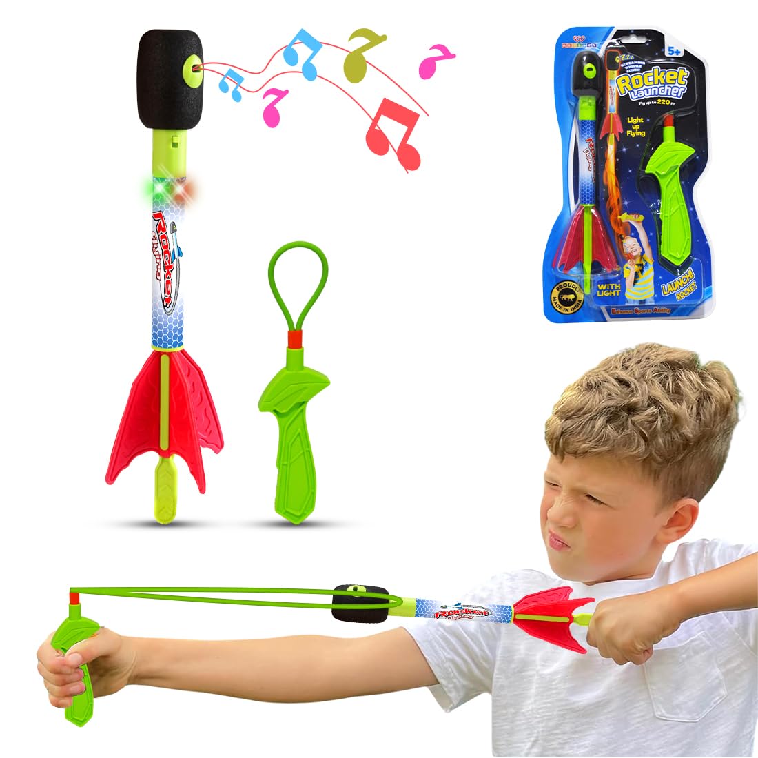 Wembley Foam Rocket Launcher Slingshot Flying Rocket Toy for Kids with ...