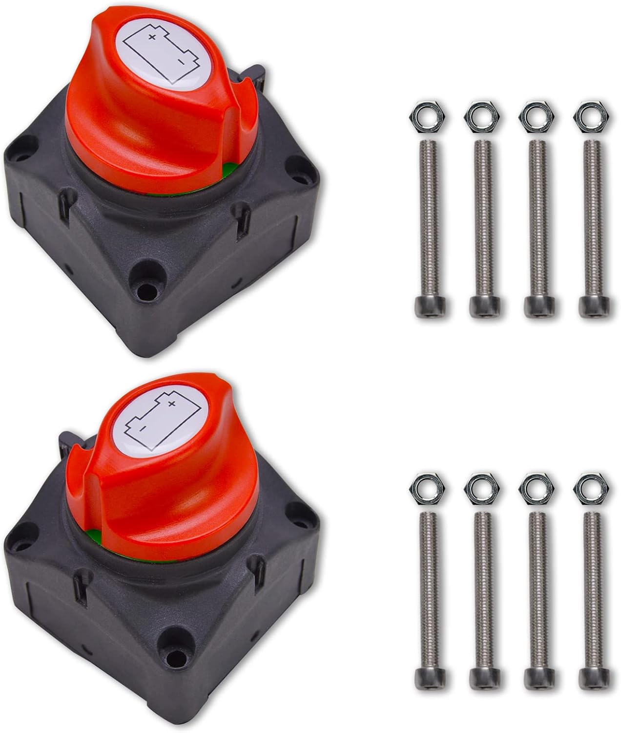 Amazon.com: YOMTOVM 2Pcs Battery Disconnect Switch, 12V-48V Battery ...