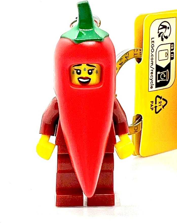 LEGO Keyring - Chili Pepper Girl - Minifigure 854234 Keyring with Chili ...