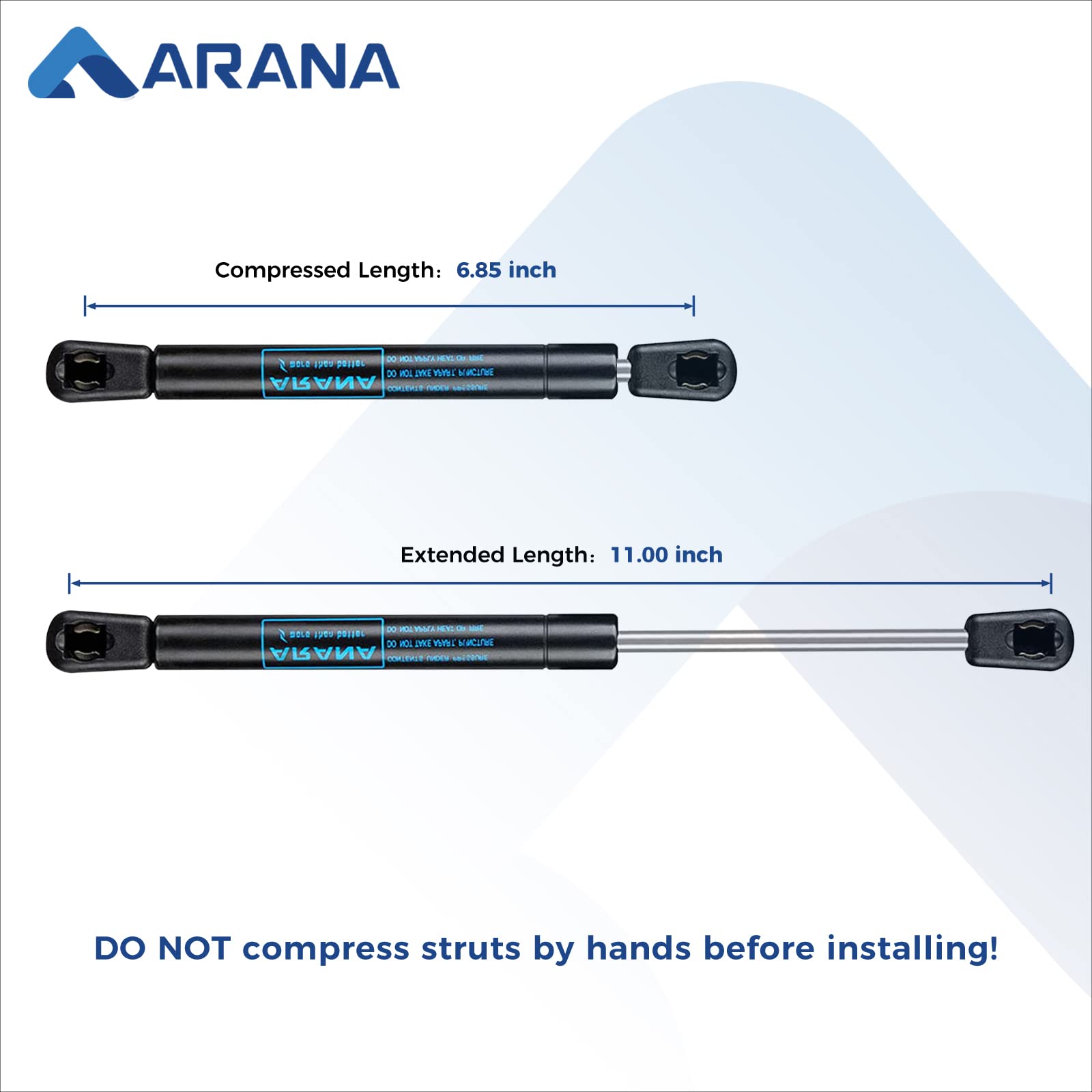 Snapklik.com : ARANA C16-14687 11 Inch Gas Struts Spring Shocks ...