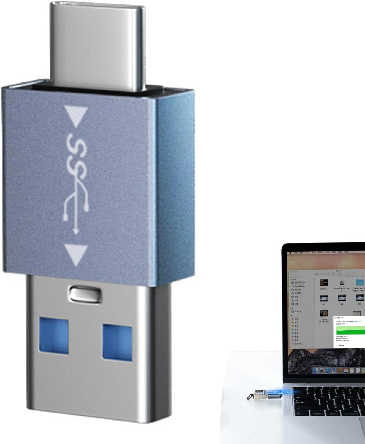 Amazon.com: YUANS USBC Adapter,100Gdps High-Speed Transmission USB C ...