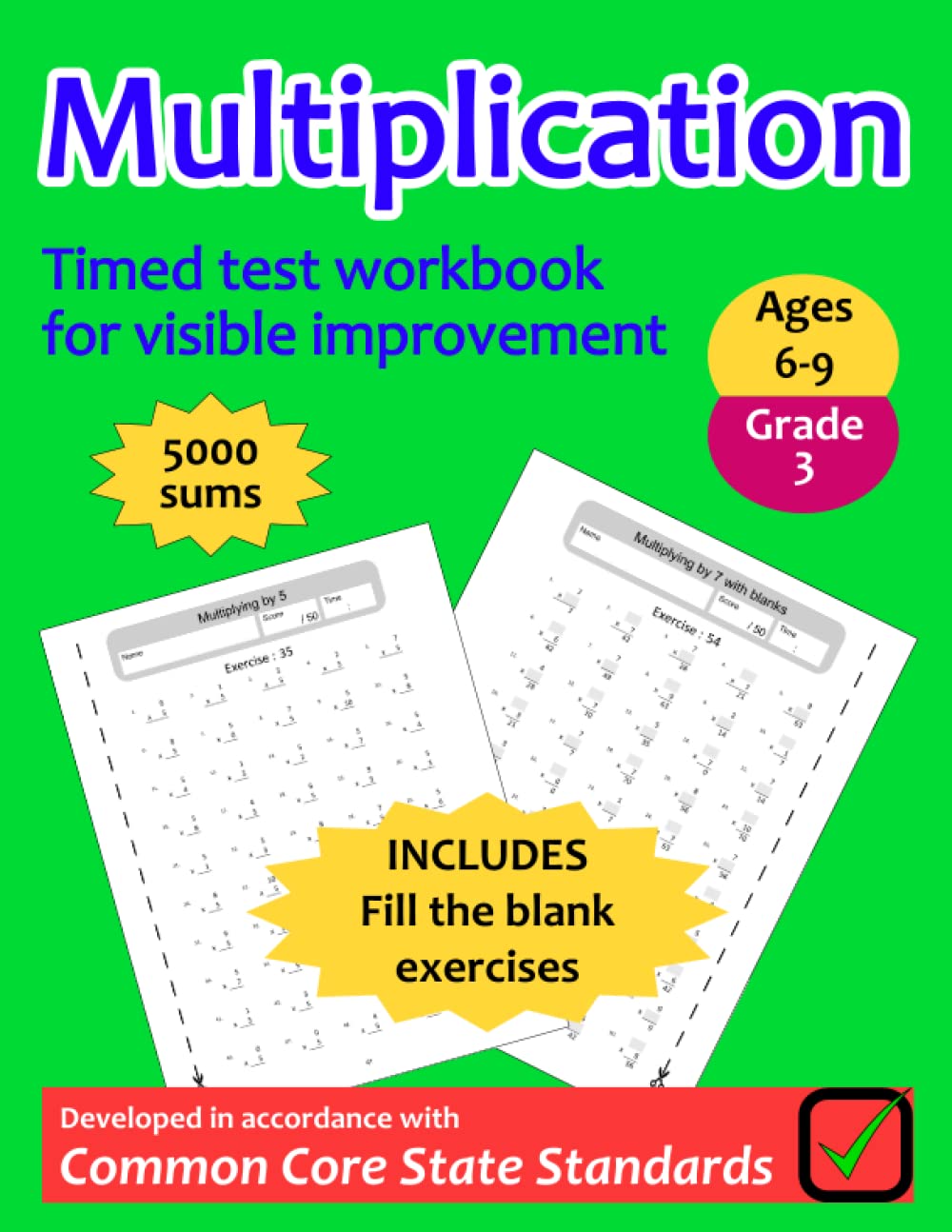 Multiplication Workbook Grade 3: Math Workbook with 100 Exercises of ...