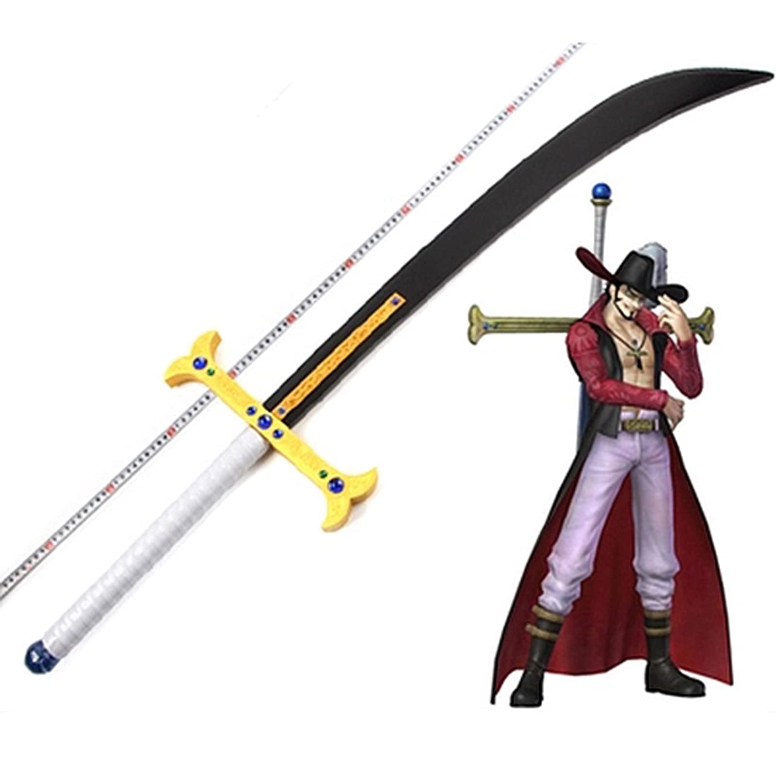 One Piece Dracule Mihawk Blade Cosplay Wooden Sword Model Anime ...