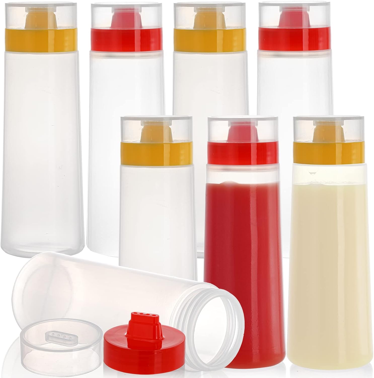 Peohud 8 Pack 10oz Porous Squeeze Bottles, Leak Proof Condiment ...