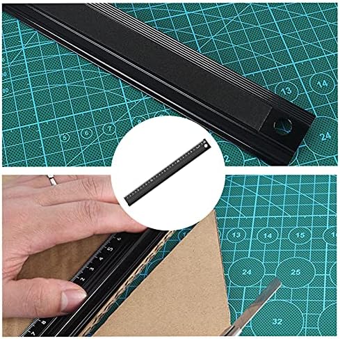Amazon.com: 30cm Raised Grip Aluminium Ruler Cutting Ruler Metal Craft ...