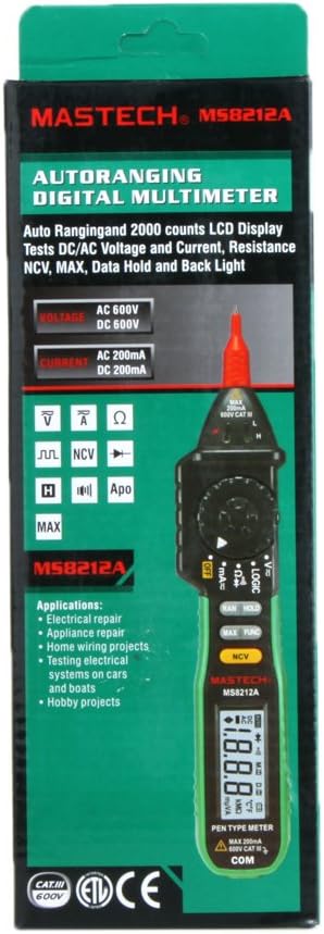 Original MASTECH MS8212A Pen Type Digital Multimeter/Multimetro DC AC ...