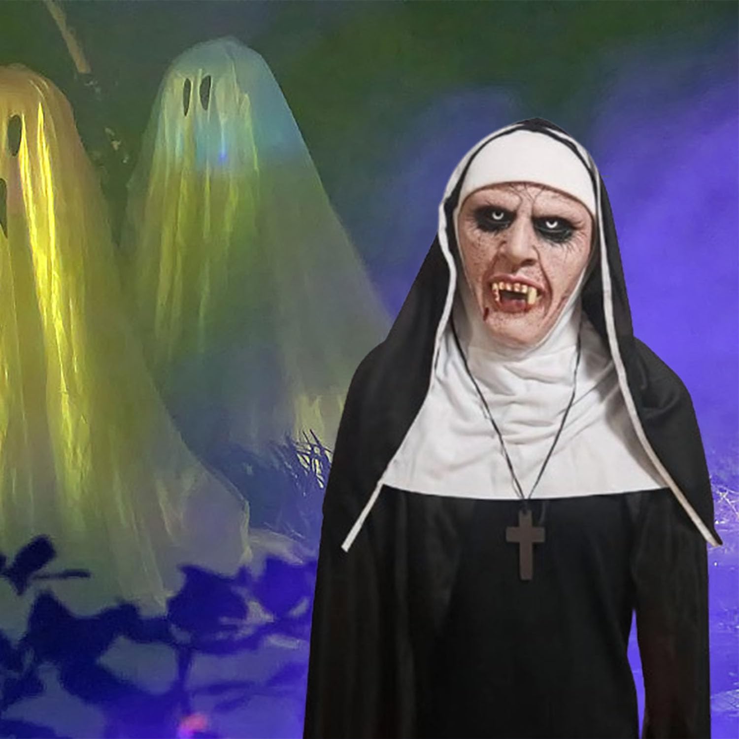 Snapklik.com : Scary Nun Masks,The Nun Creepiest Latex Full Head Mask ...